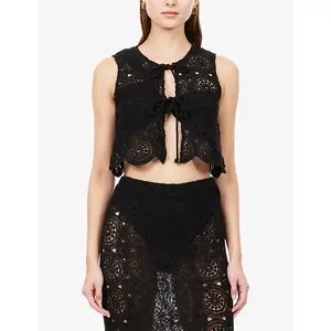 4TH & RECKLESS Sleeveless Laurenne Cotton-blend Top