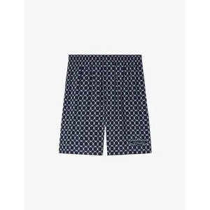 Sandro Graphic Print Elasticated Waist Woven Shorts