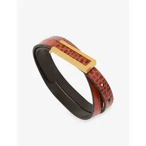 REISS Bronya Mock-croc Leather Belt