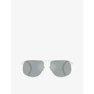 Moncler Aviator-frame Metal Sunglasses - Silver