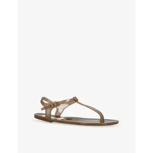 Christopher Esber T-bar Pvc Flat Sandals - Taupe