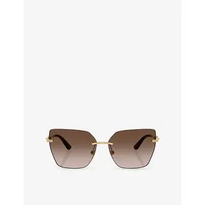 Dolce & Gabbana Dg2321 Cat-eye Metal Sunglasses - Gold