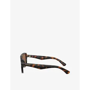 Burberry Aviator-frame Tortoiseshell Acetate Sunglasses