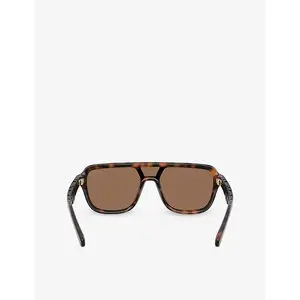 Burberry Aviator-frame Tortoiseshell Acetate Sunglasses
