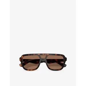 Burberry Aviator-frame Tortoiseshell Acetate Sunglasses