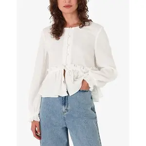 Whistles Peplum-hem Cotton Blouse