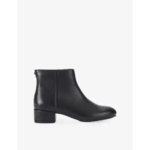 Carvela Gaia Heeled Leather Ankle Boots - Black