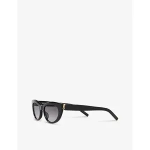 Saint Laurent Oval Frame Acetate Sunglasses