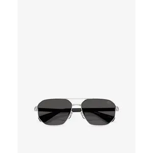 Burberry Be3166 Aviator-frame Metal Sunglasses