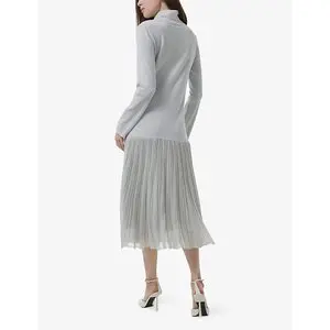 LEEM High Neck Knitted Midi Dress