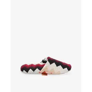 Missoni Zigzag Cotton-terry Slippers - Red Multicolor