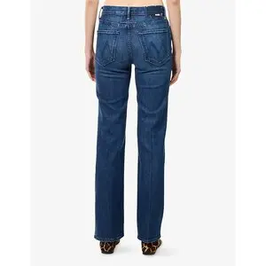 MOTHER The Kick It Straight-leg Stretch-denim Blend Jeans