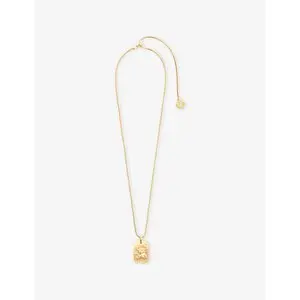 Maje Zodiac Plaque Metal Necklace - Taurus