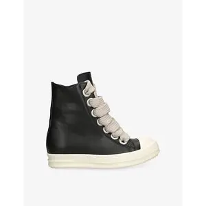 Rick Owens Jumbo Lace Leather High-top Trainers - Black