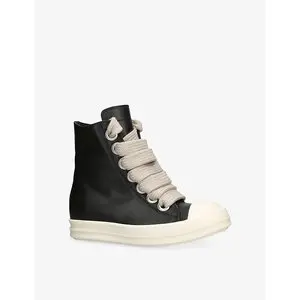 Rick Owens Jumbo Lace Leather High-top Trainers - Black