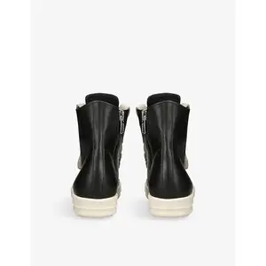 Rick Owens Jumbo Lace Leather High-top Trainers - Black