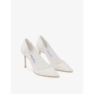 JIMMY CHOO Romy 85 Lace Pumps - Ivory