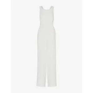 Whistles Thelma Wide-leg Woven Wedding Jumpsuit - Cream