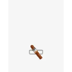 POUBEL Cigar Sterling And Enamel Charm - Silver