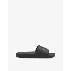 Hugo Branded Woven Sliders - Black