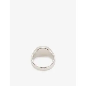 SERGE DENIMES Polished Sterling Signet Ring