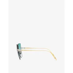 Dita D4000465 Irregular-frame Metal Sunglasses - Silver