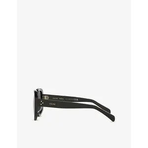 Celine Square Acetate Sunglasses - Black