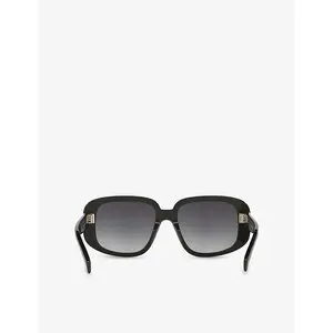 Celine Square Acetate Sunglasses - Black