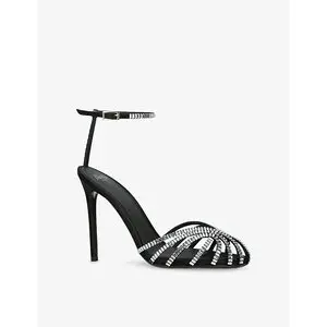 ALEVI MILANO Penelope 110 Embellished Satin Stiletto Pumps