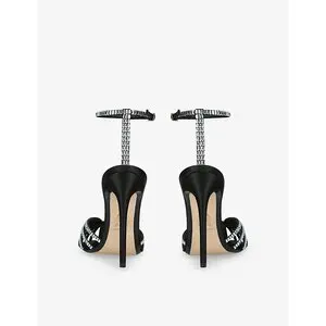 ALEVI MILANO Penelope 110 Embellished Satin Stiletto Pumps