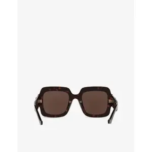 Gucci Oversized Square-frame Acetate Sunglasses - Brown