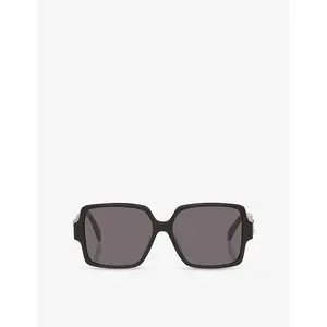 Celine Triomphe Square Acetate Sunglasses - Black