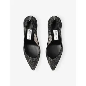 JIMMY CHOO Romy 85 Lace Pumps - Black