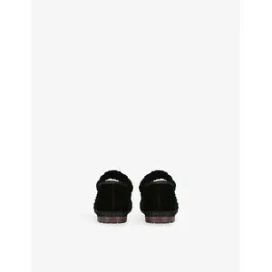 FLABELUS Mafalda Scrunched-strap Cotton-velvet Ballet Flats - Black