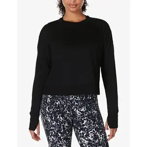 Sweaty Betty Cropped Stretch-woven Sweatshirt