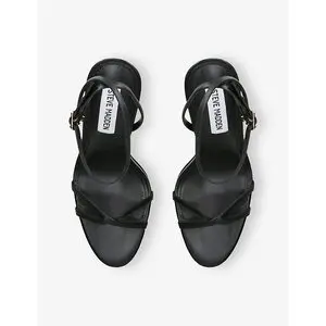Steve Madden Juniper Satin Heeled Sandals - Black