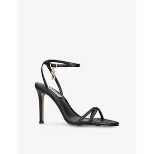 Steve Madden Juniper Satin Heeled Sandals - Black