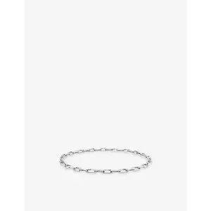 POUBEL Engraved Link Sterling Necklace - Silver