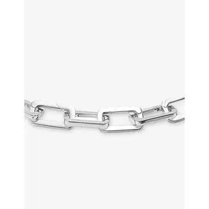 POUBEL Engraved Link Sterling Necklace