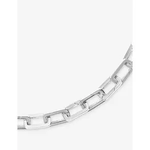 POUBEL Engraved Link Sterling Necklace