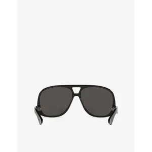 Saint Laurent Sl 652 Aviator Acetate Sunglasses - Black