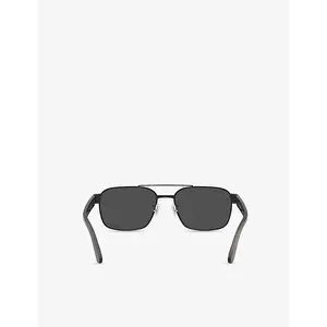 Ray-ban Rb3751ch Square-frame Metal Sunglasses - Black