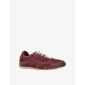 Bottega Veneta Orbit Flash Suede Trainers - Wine