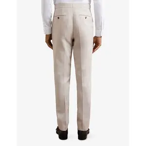 REISS Belmont Slim-fit Straight-leg Stretch Wool-blend Trousers