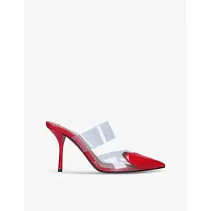 Alaïa Cœur 90 Patent Leather Mules - Red