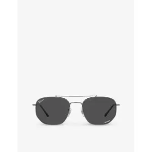Ray-ban Rb3707 Irregular-shape Sunglasses - Grey