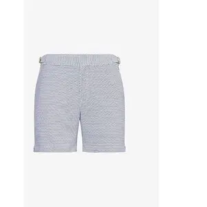 Orlebar Brown Bulldog Geometric-print Mid-rise Swim Shorts - Navy/cloud