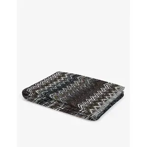 Missoni Forest Zigzag Cotton-blend Throw 130cm X 195cm Black/multi