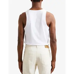 REISS Watson Ribbed Knitted Vest - White