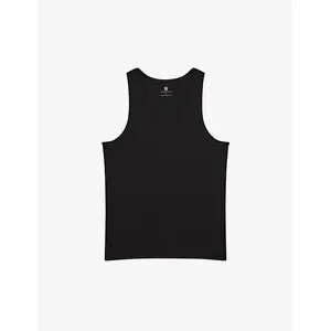 REISS Vinnie Crewneck Stretch-cotton Vest - Black
